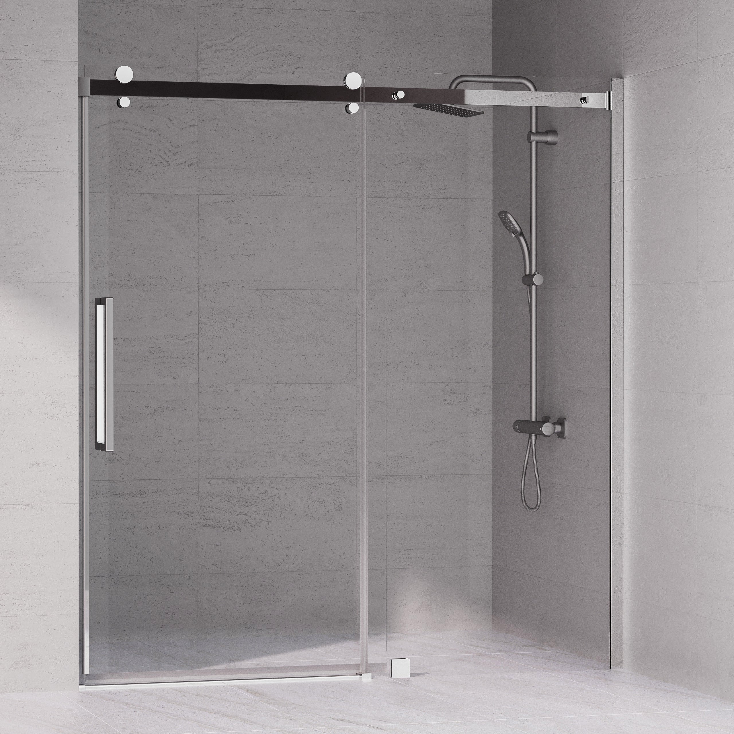 Frameless Single Sliding Shower Doors – CKB – Premium Shower Doors