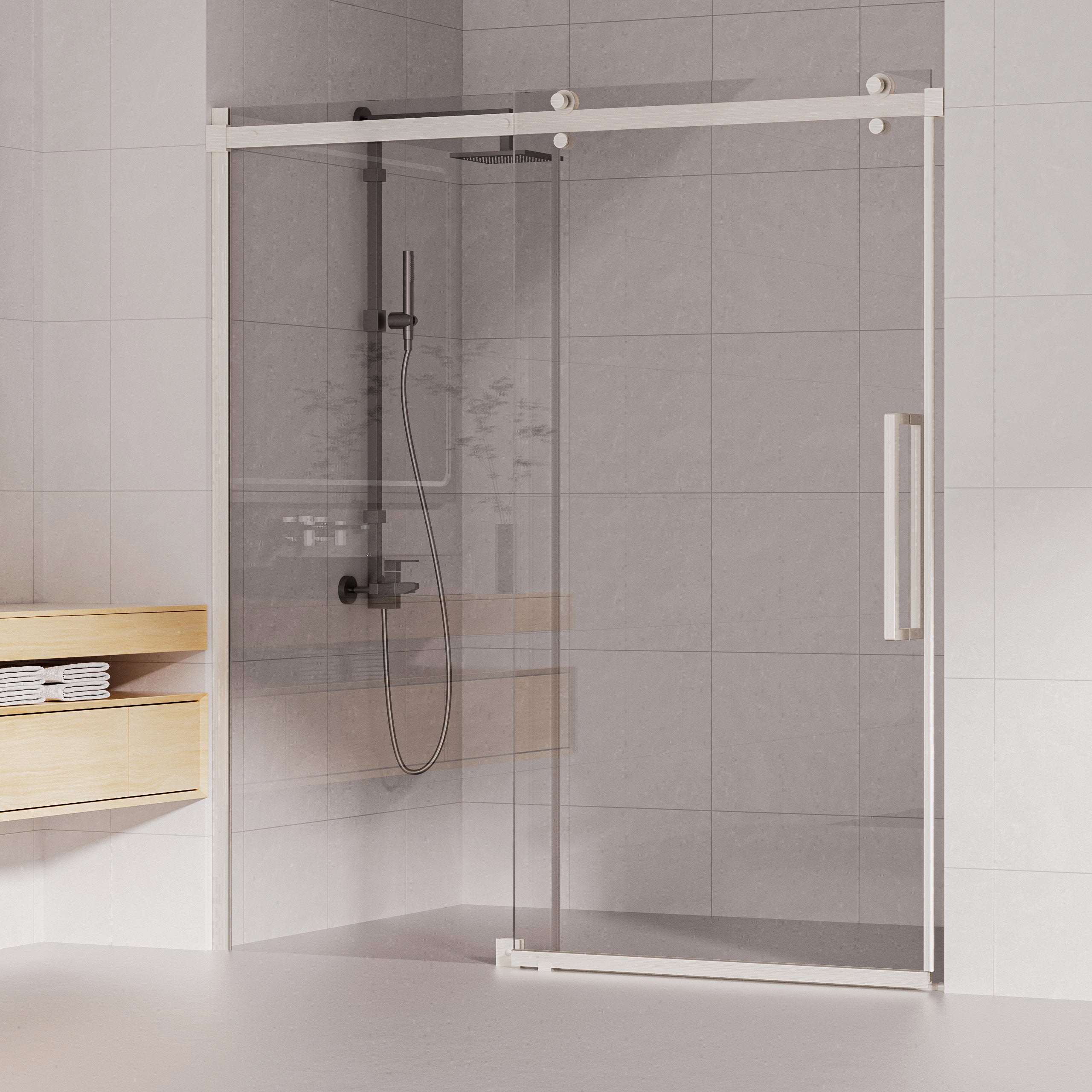 Frameless Single Sliding Shower Doors – CKB – Premium Shower Doors