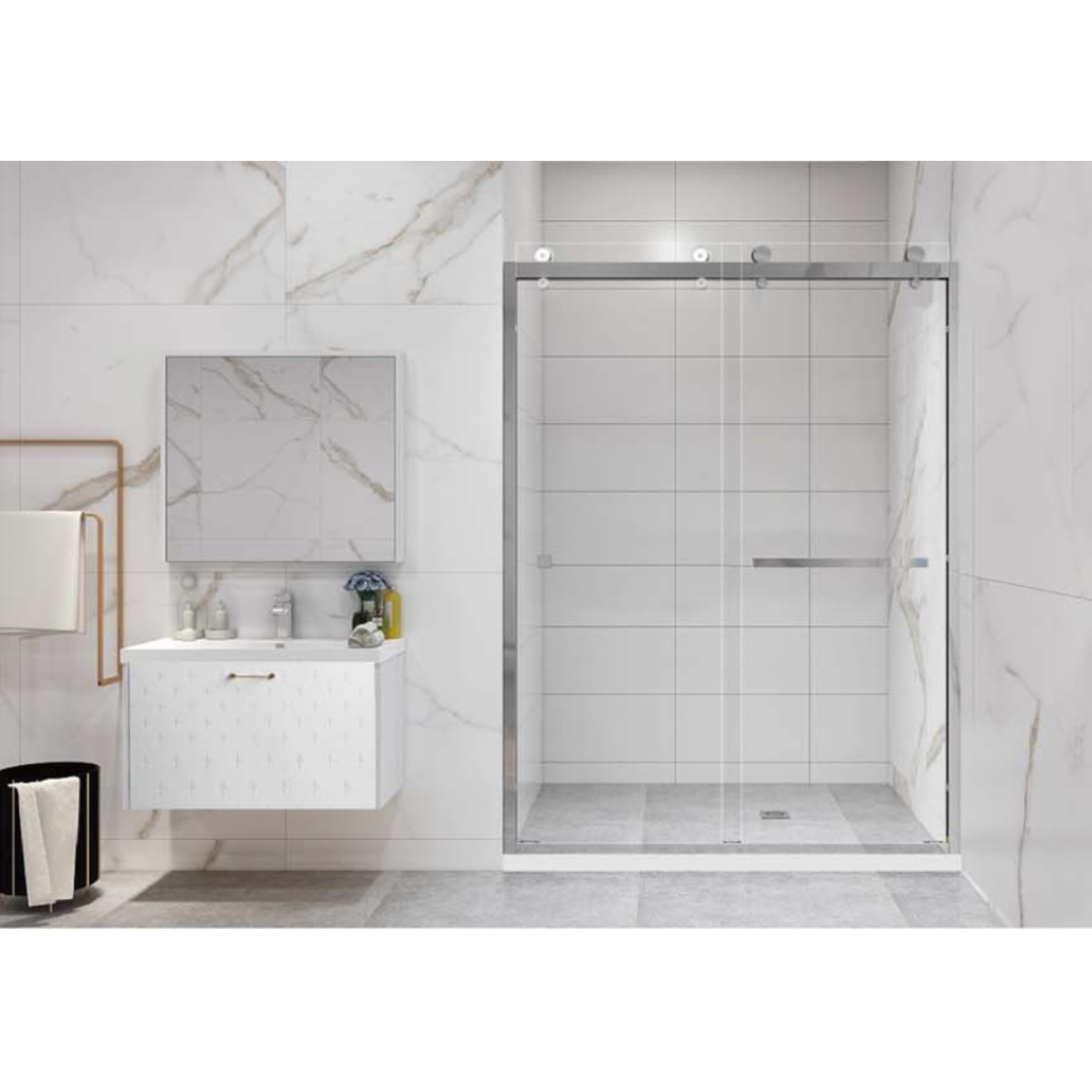 CS Series Semi Frameless Bypass Sliding Shower Doors – CKB – Premium ...