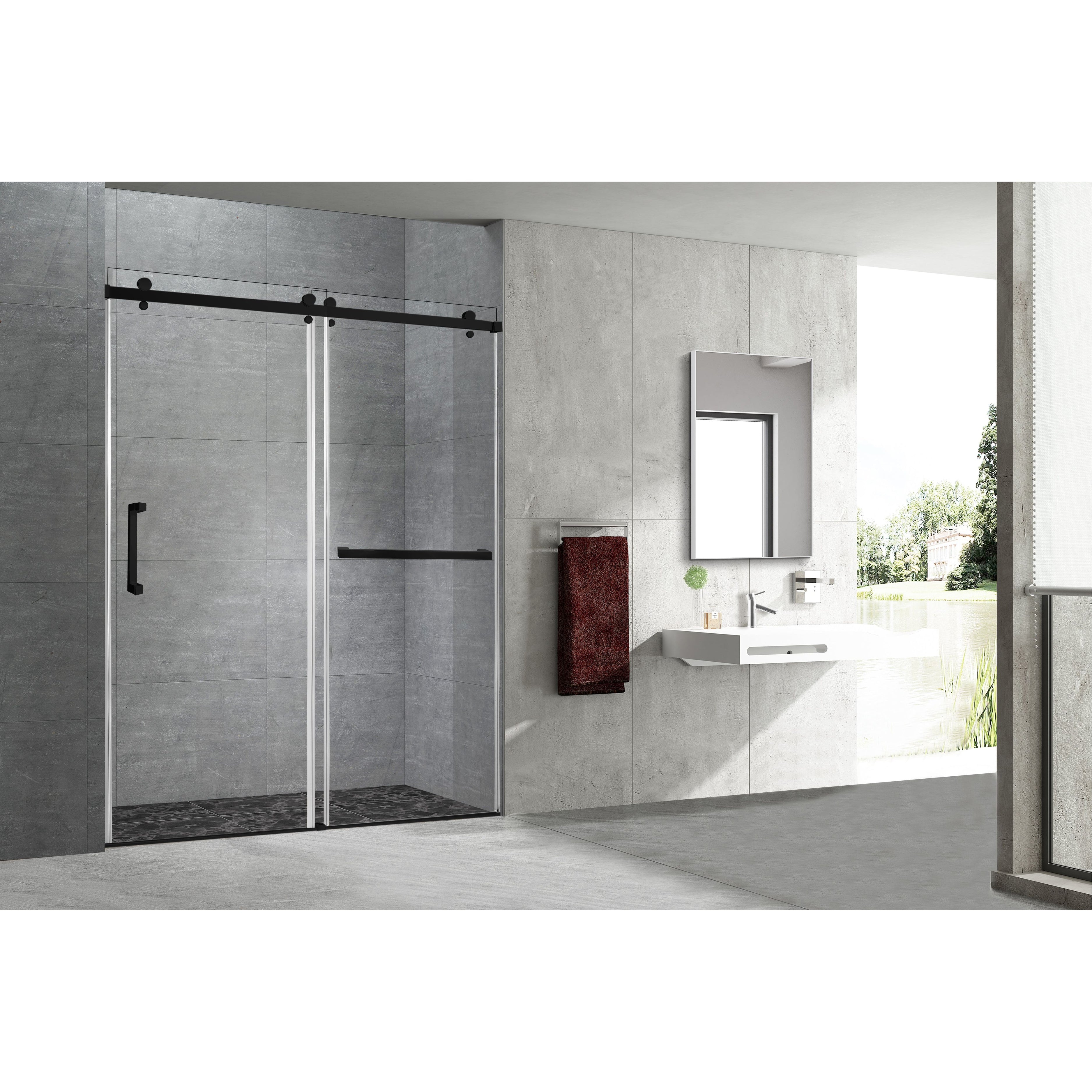 VT Series Frameless Bypass Sliding Shower Doors – CKB – Premium Shower ...